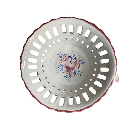 RC & Cal | Dining | Vintage Rc Cal Hand Painted Ceramic Pottery Lattice ...